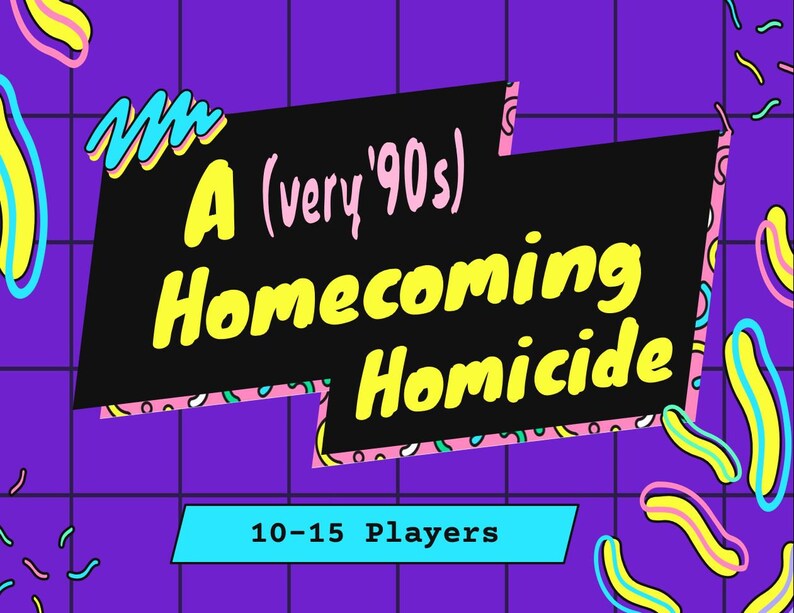 90s Murder Mystery Party Kit (high School Reunion) | 10-15 Characters ...