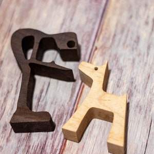 Human and Dog Wooden Statue | Etsy