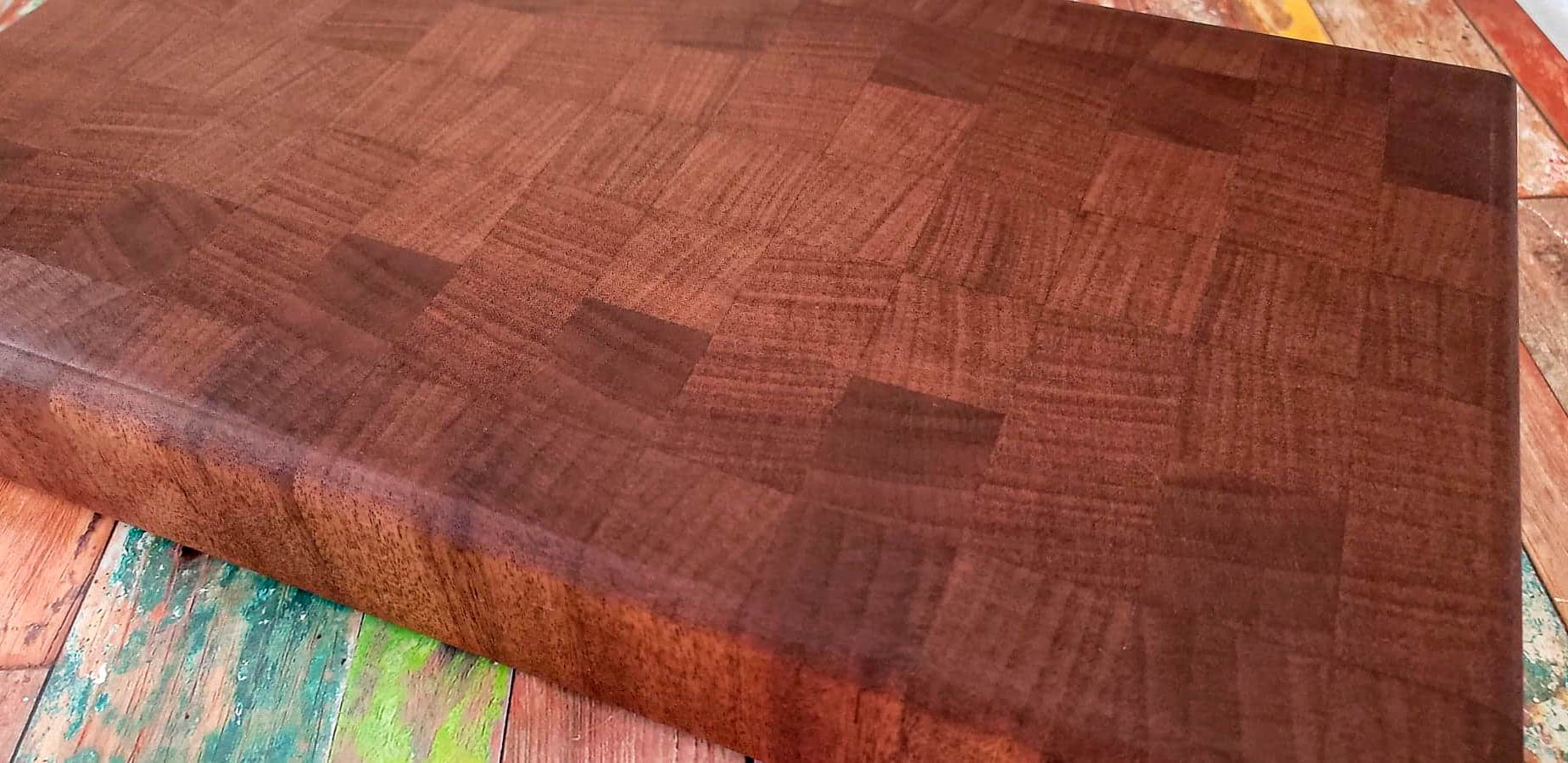 Cherry End Grain Thick Chop Block With Handles - Etsy