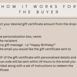 Gift Certificate for Millies, Handmade Home Decor Gift Card ...