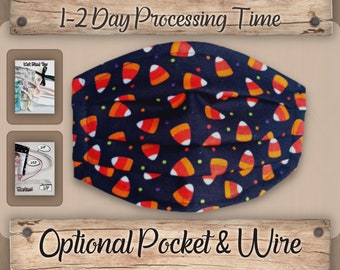 Candy Corn Face Mask - Etsy
