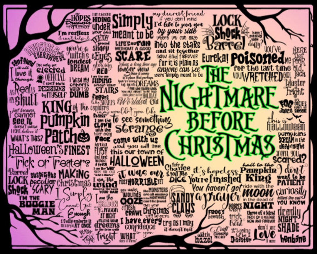 The Nightmare Before Christmas SVG, 72 Files, the Nightmare Before ...