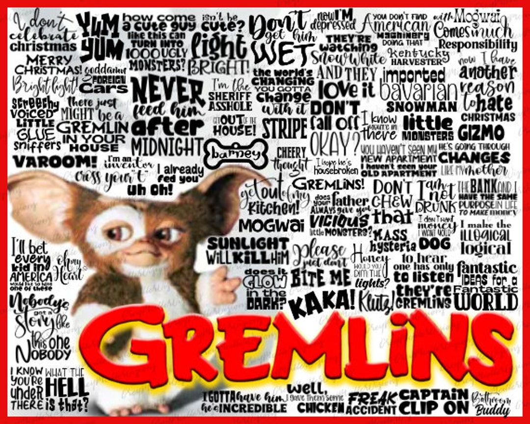 GREMLINS Digital Download, Gremlins PNG, Gremlins SVG, Gremlins Quotes ...