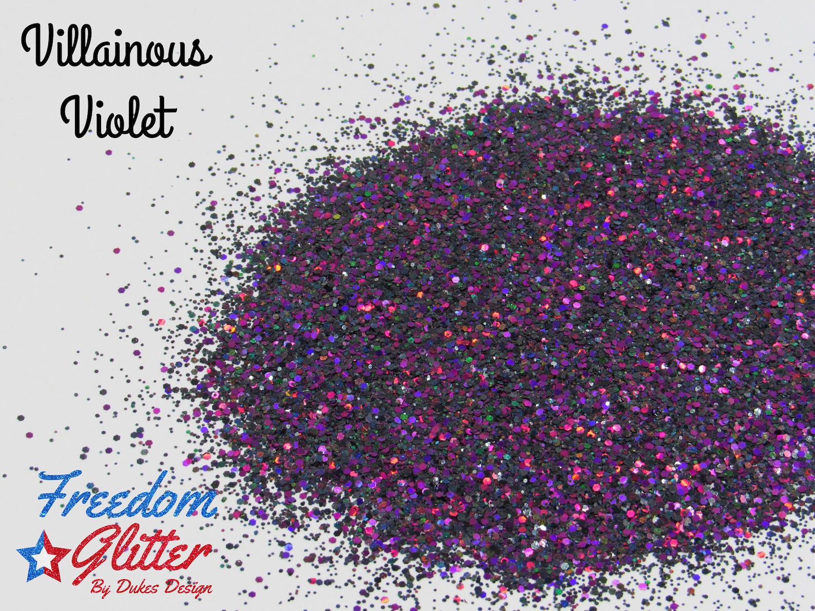 Villainous Violet Glitter/purple & Black Chunky - Etsy