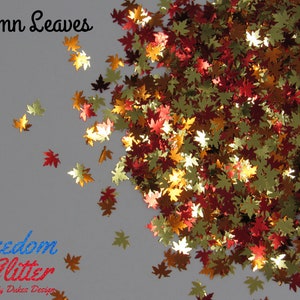 Autumn Leaves Glitter/fall Leaves Glitter/shape Glitter/metallic ...