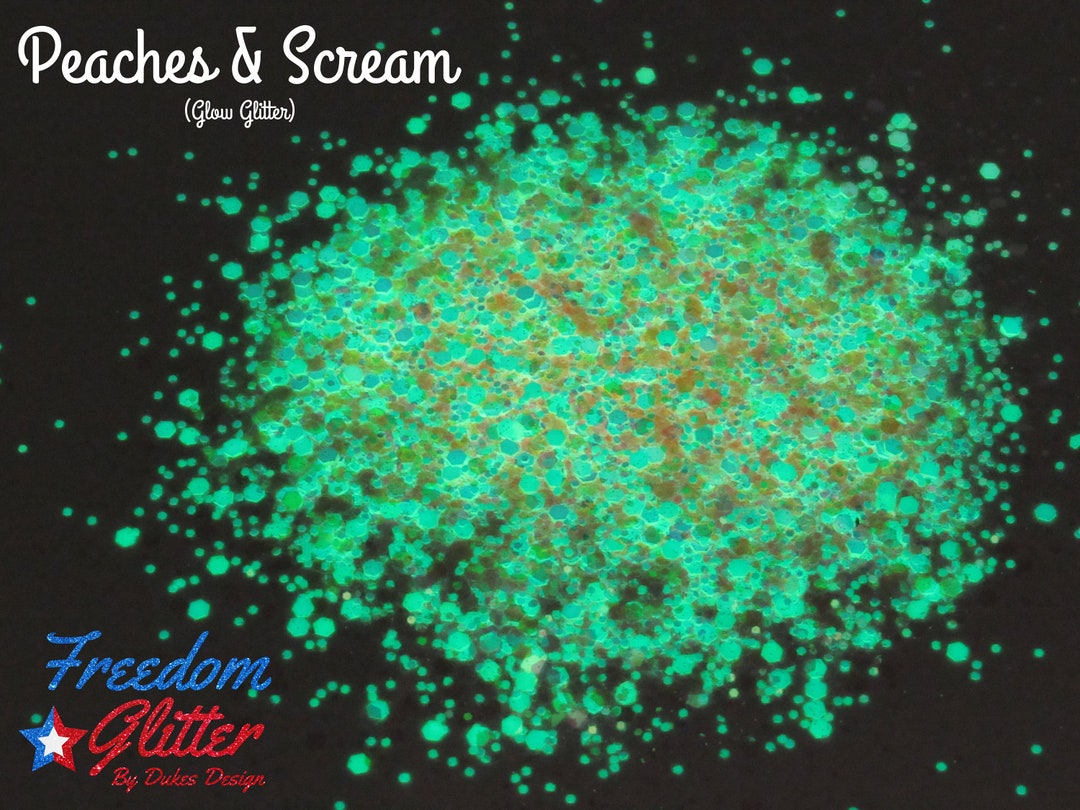 Peaches & Scream Glitter/glow in the Dark Iridescent Glitter/iridescent ...