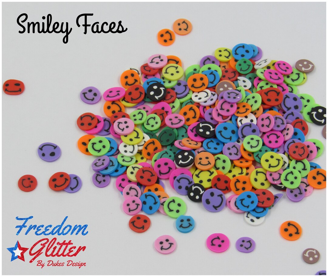 Smiley Face/polymer Clay/clay Sprinkles/clay Slices/fake Sprinkles - Etsy