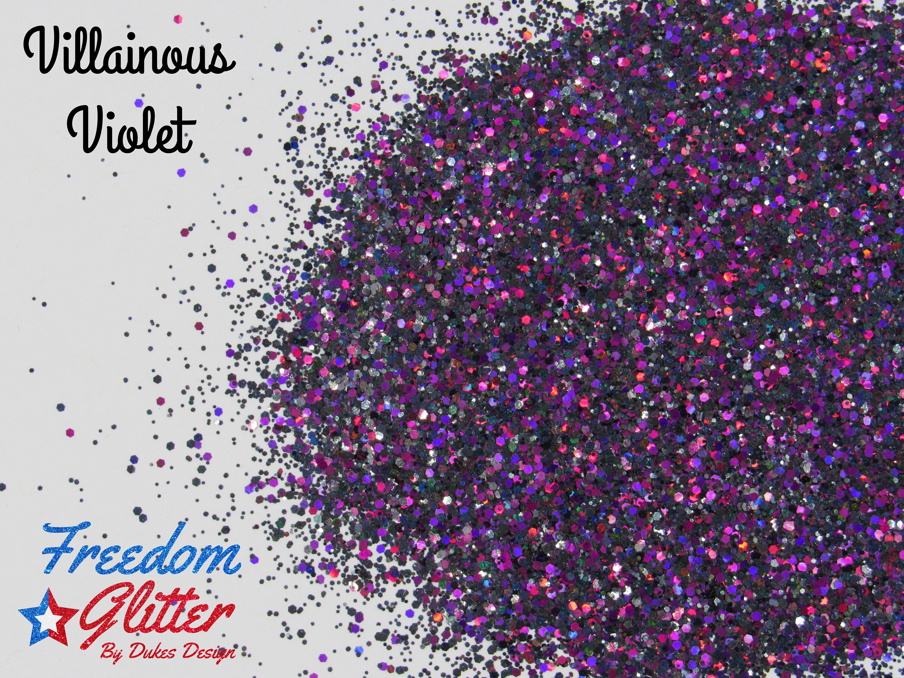 Villainous Violet Glitter/purple & Black Chunky - Etsy