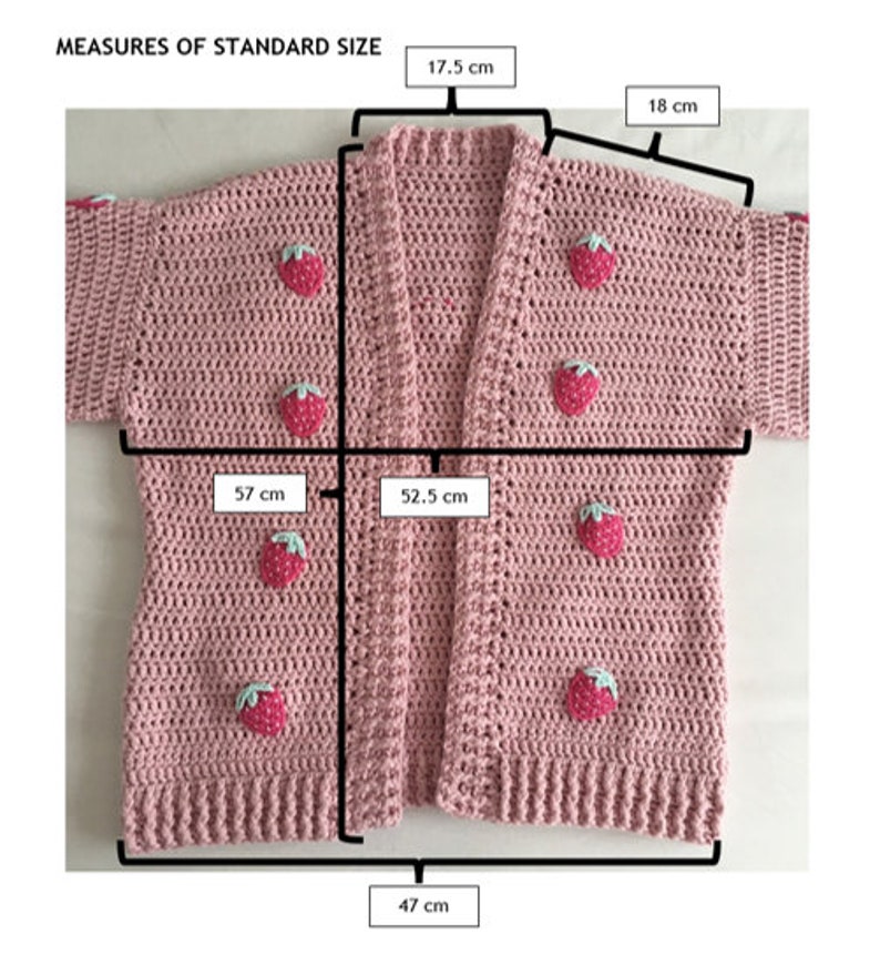 Strawberry Cardigan Pdf Crochet Pattern - Etsy