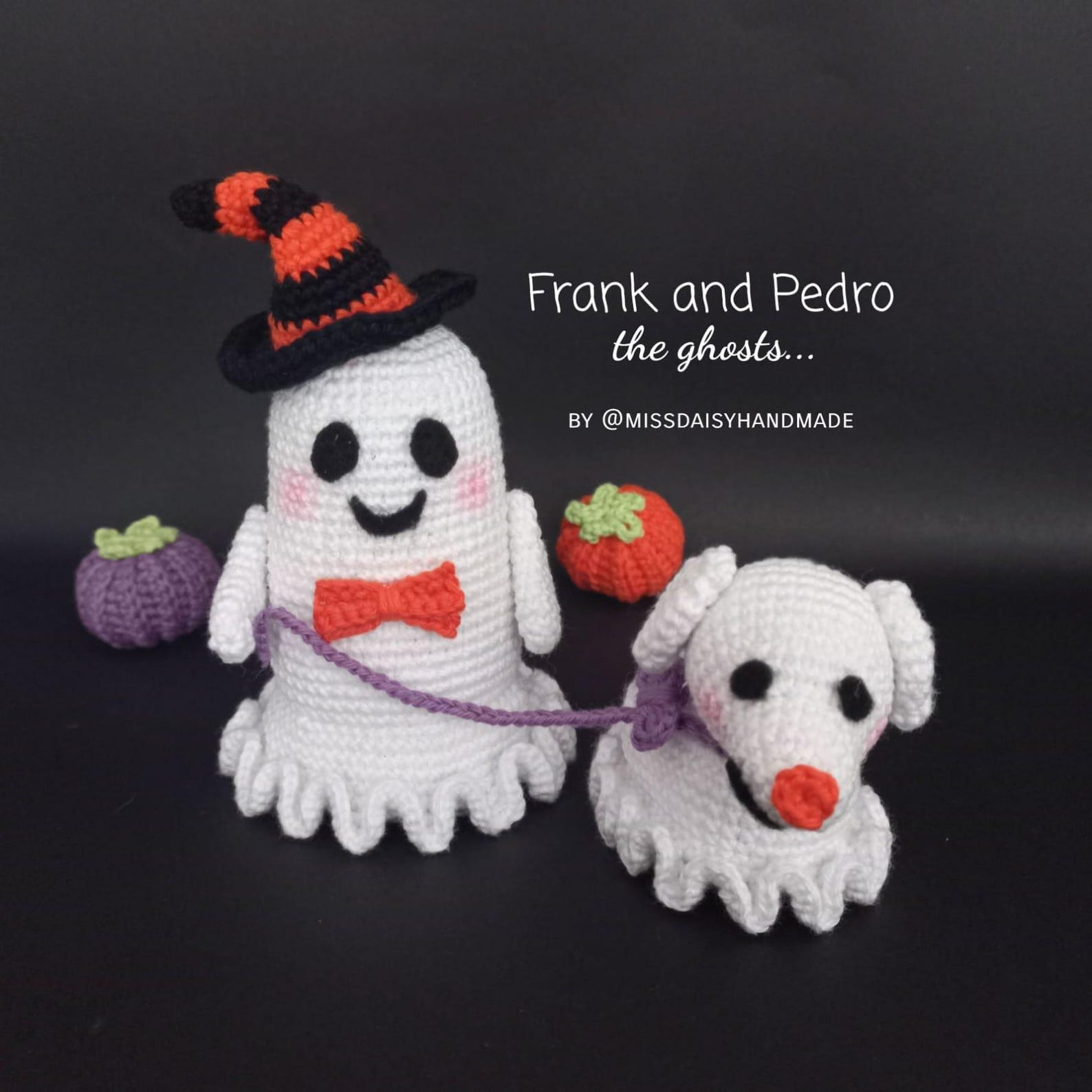 Frank and Pedro - Ghost Walking Dog Amigurumi Pdf Pattern by MISS DAISY ...