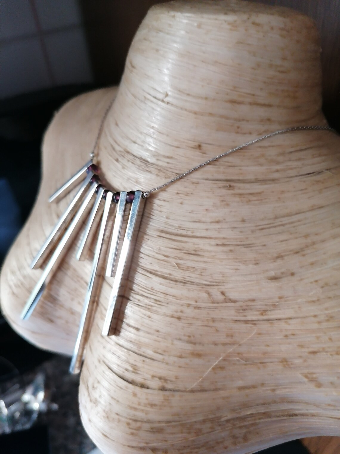 Collier rigide en argent avec pendentifs - Etsy France