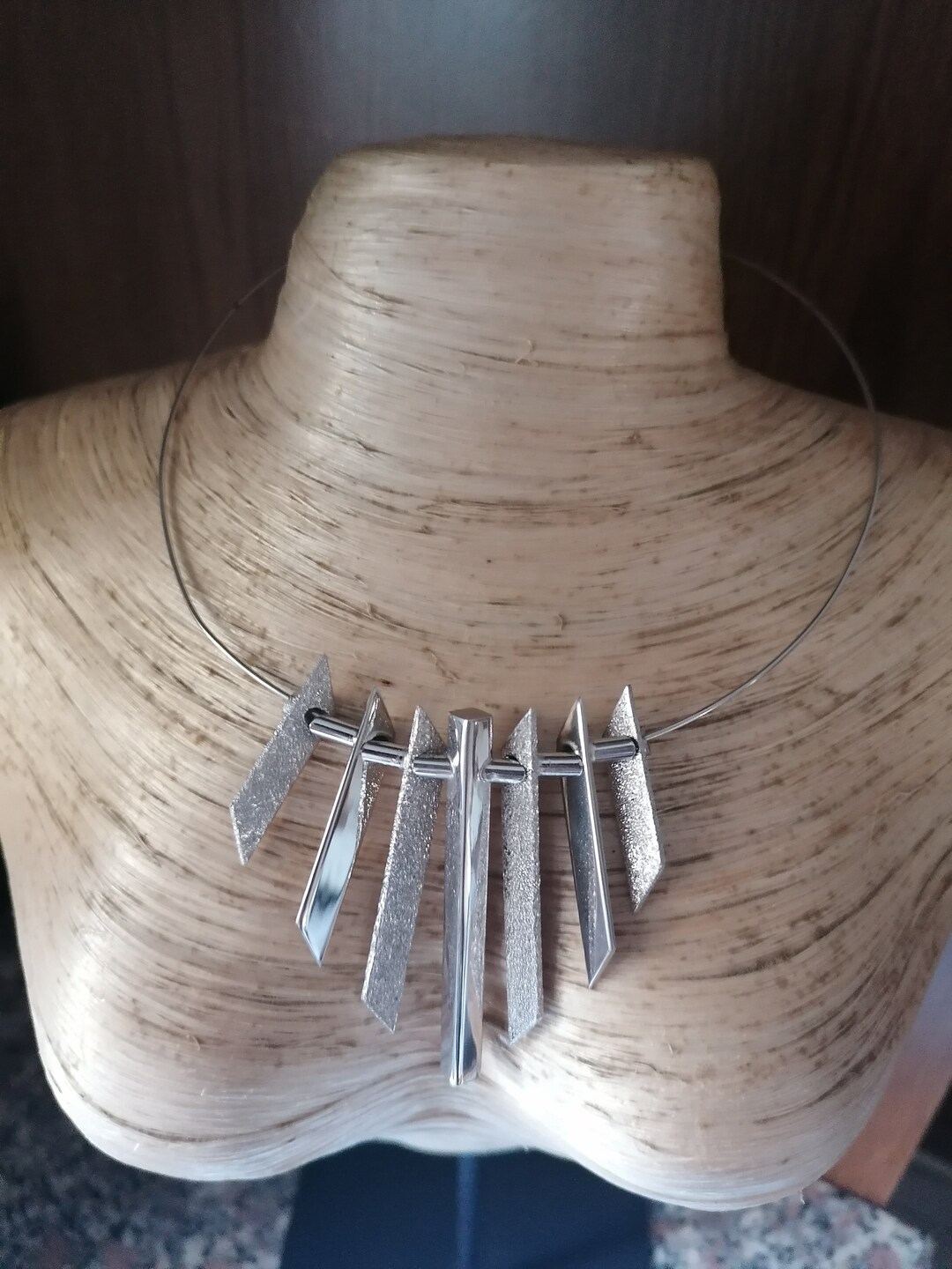 Collier rigide en argent avec pendentifs - Etsy France