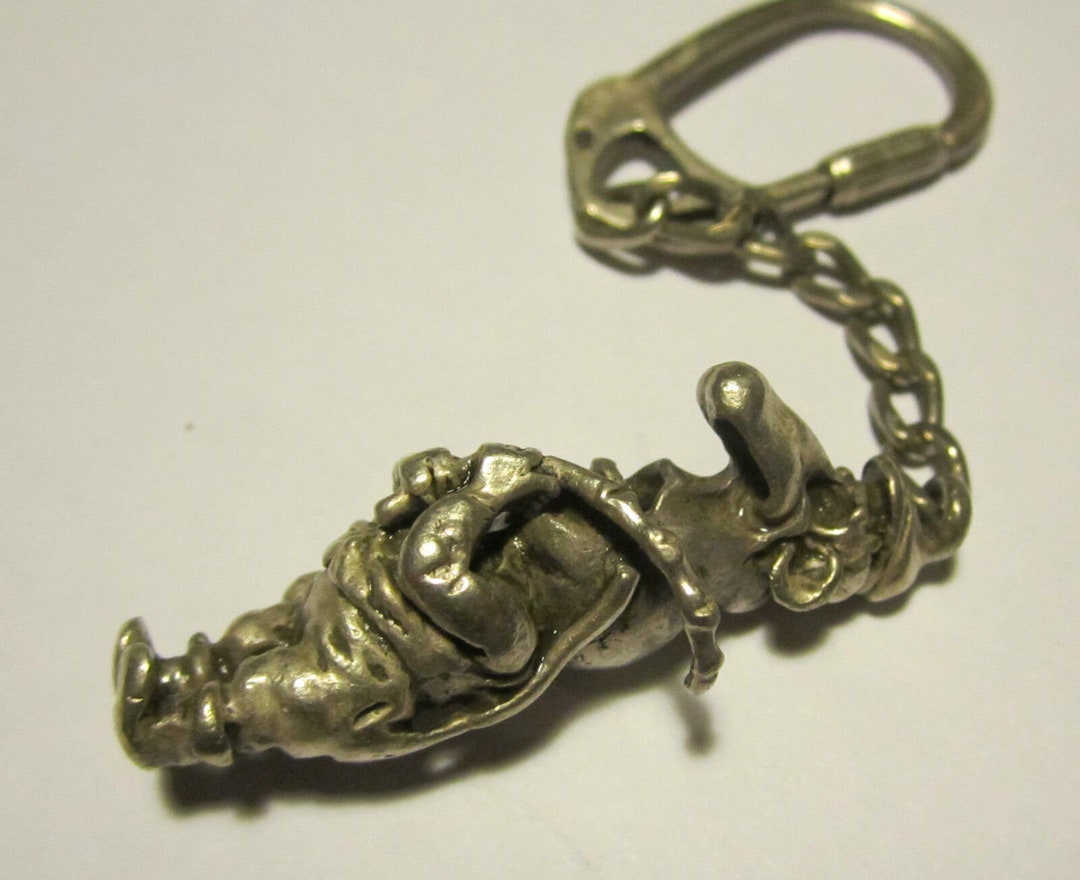 Fisherman Key Ring in Sterling Silver Vintage - Etsy
