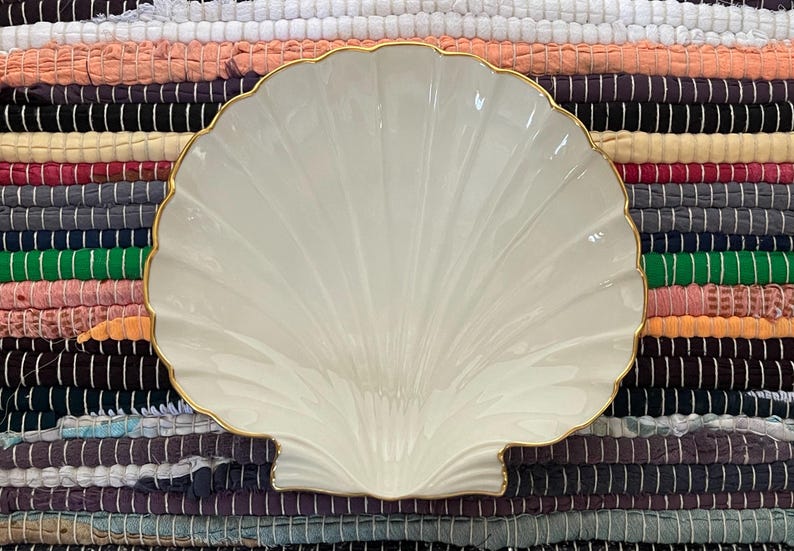 Lenox Gold Trimmed Seashell Soap Dish - Etsy