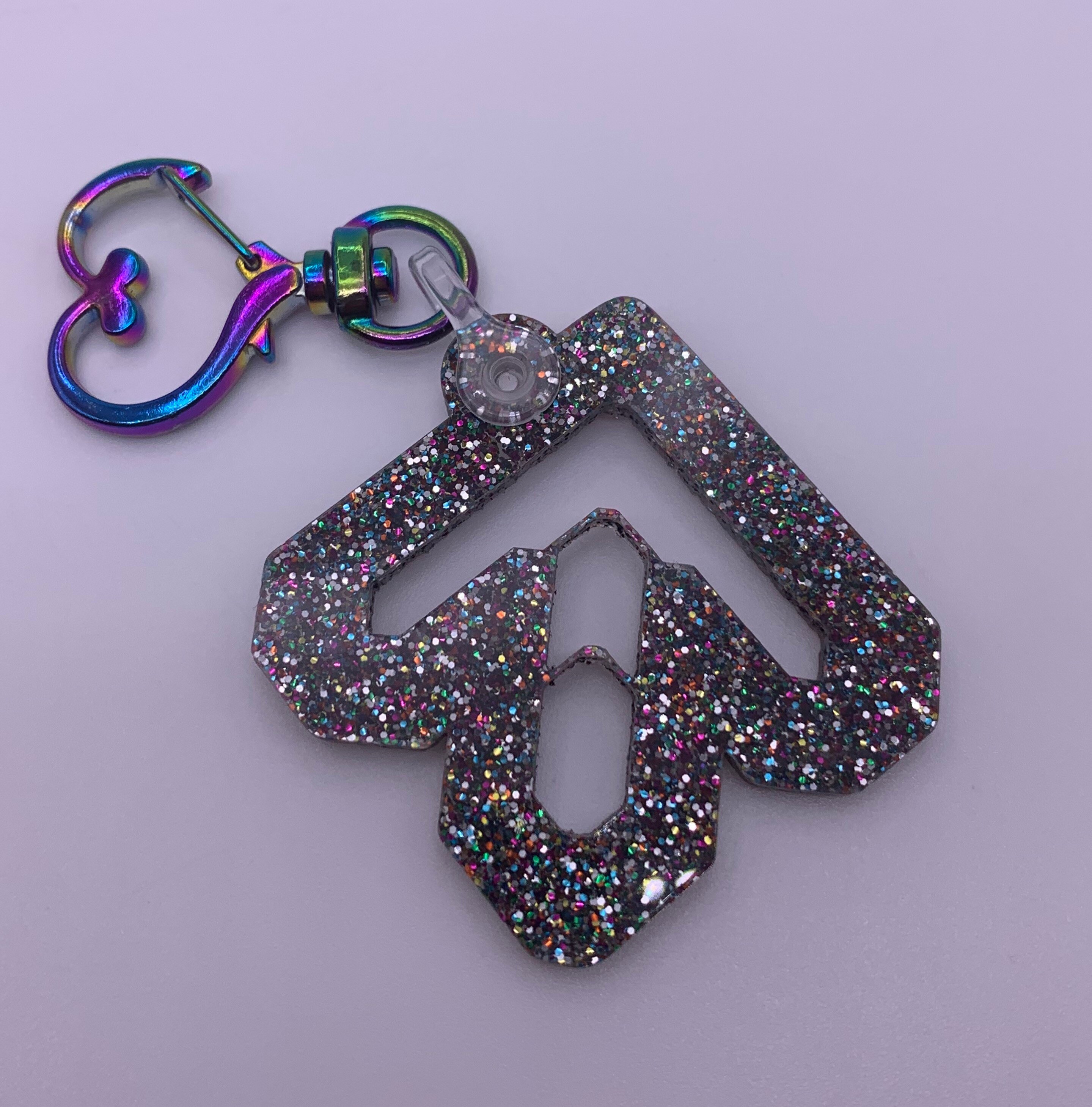 DDR Dance Game Arrow Rainbow Glitter Keychain | Etsy