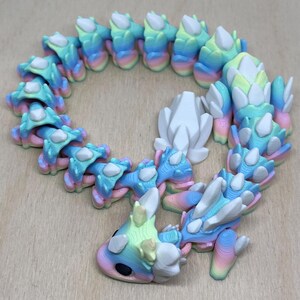 Rubikuro Rainbow Dragon, 3D Printed Flexi Toy With Egg - Etsy