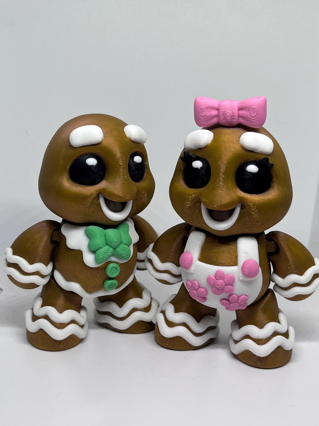 3d Printed Gingerbread People, Articulated Gingerbread Boy and Girl ...