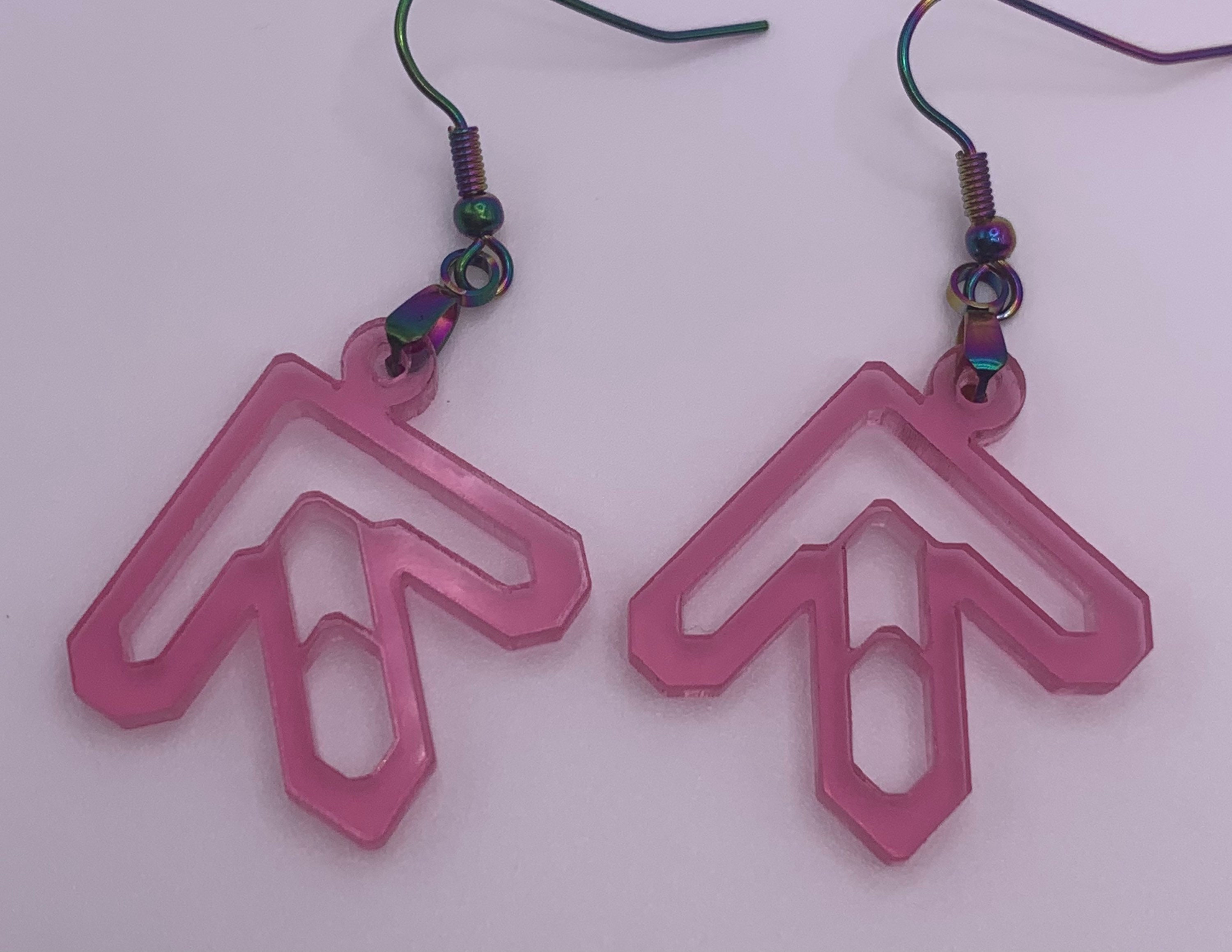 DDR Dance Game Arrow Acrylic Laser Cut Arrow Earrings - Etsy UK