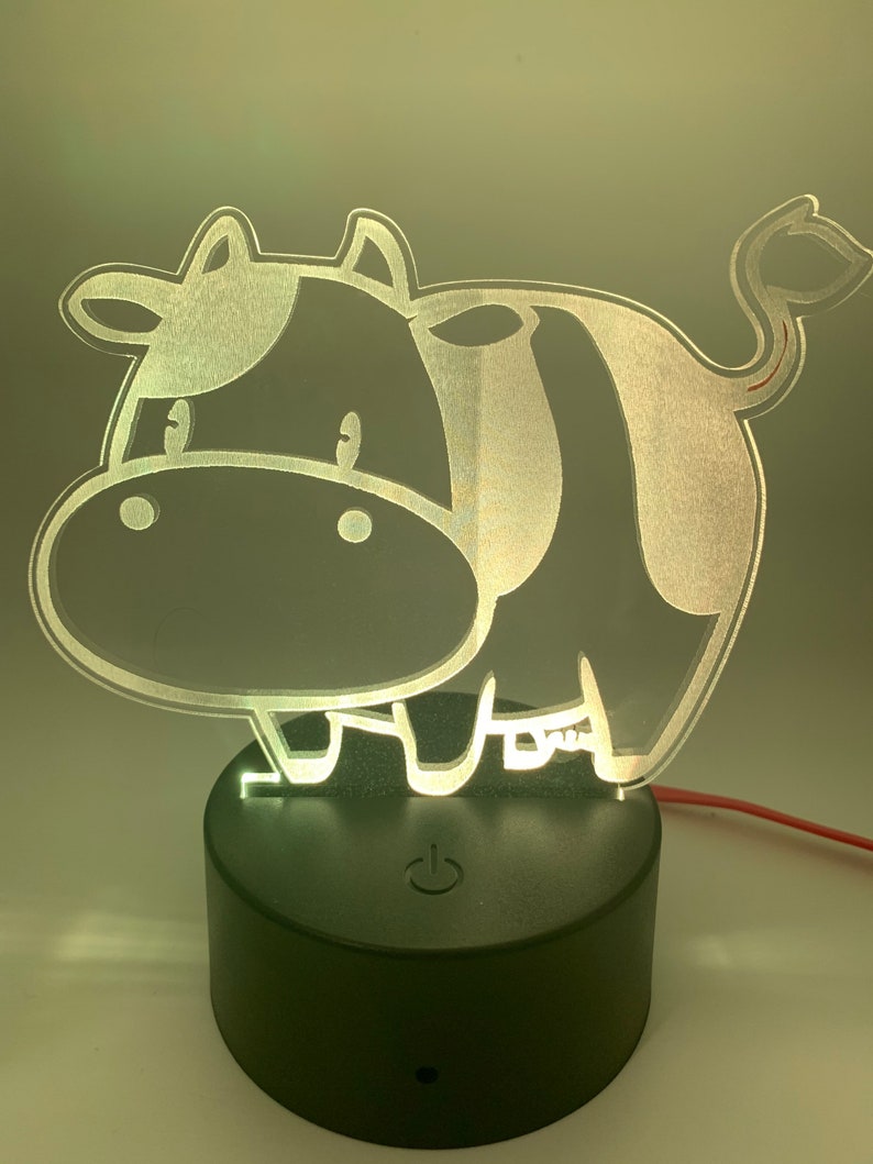 Farm Game Cow Lamp Kawaii Harvest Lamp Mini Cow Lamp - Etsy