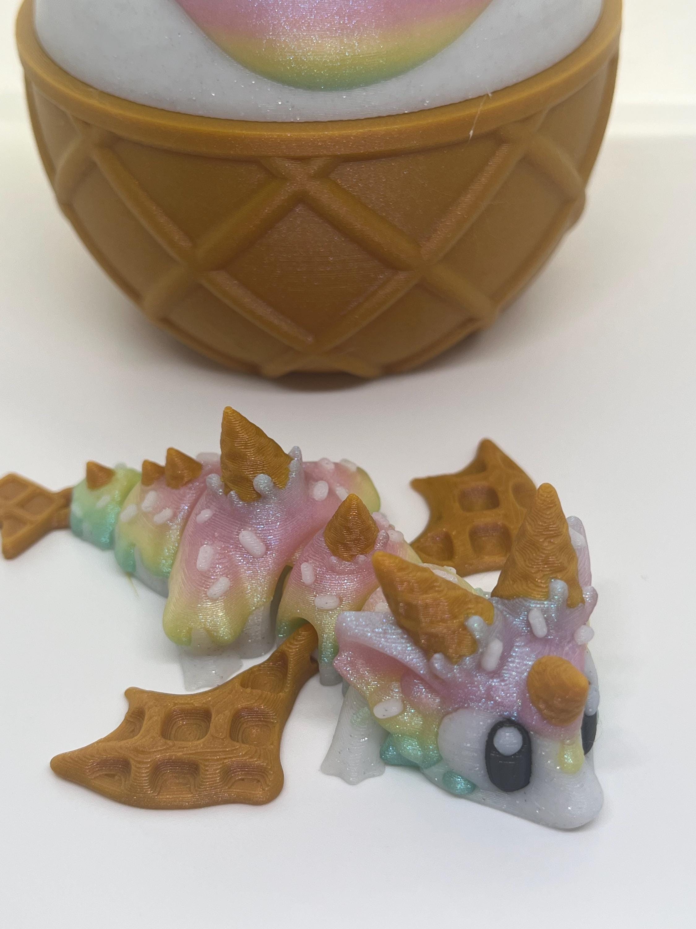 Ice Cream Dragon, Sugar Rush Dragon, 3d Printed Rainbow Ice Cream ...