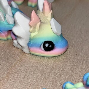 Rubikuro Rainbow Dragon, 3D Printed Flexi Toy With Egg - Etsy