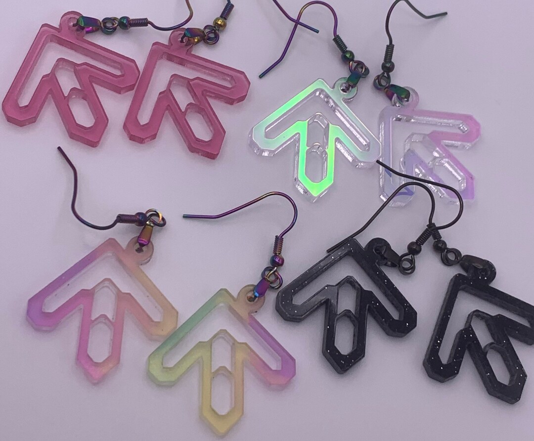 DDR Dance Game Arrow Acrylic Laser Cut Arrow Earrings - Etsy