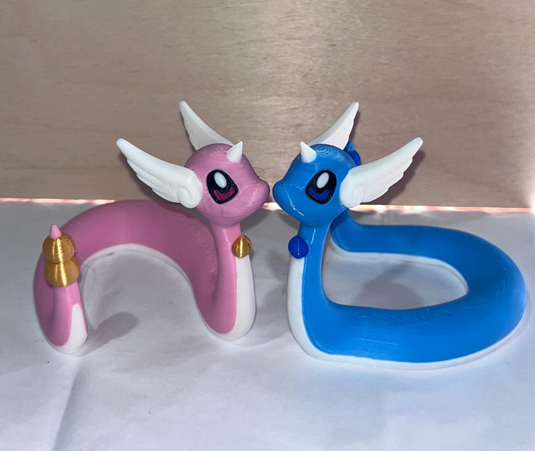 3d Printed Dragonair, Poke Dragon Figure - Etsy