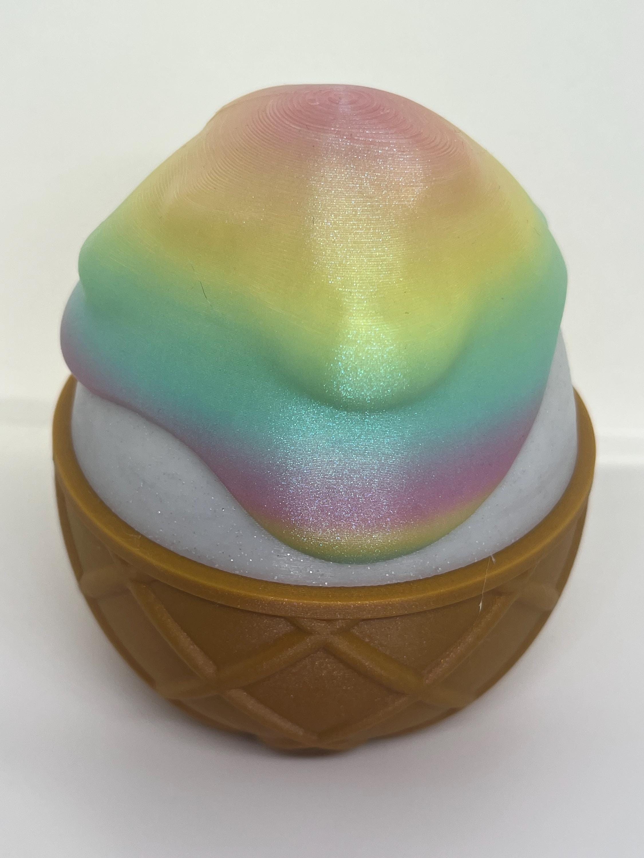 Ice Cream Dragon, Sugar Rush Dragon, 3d Printed Rainbow Ice Cream ...