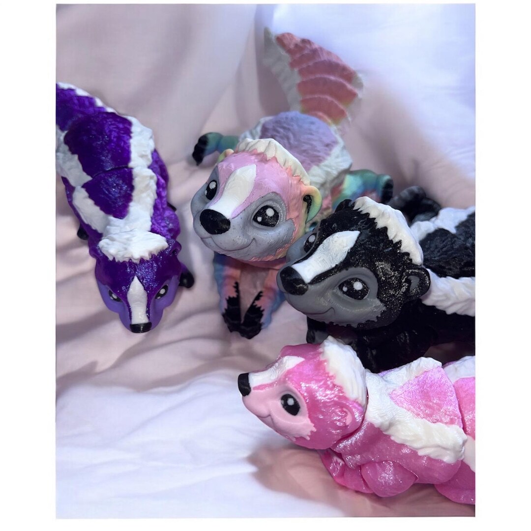 3d Printed Skunk, Colorful Spring Skunks, Two Sizes and Multiple Colors ...