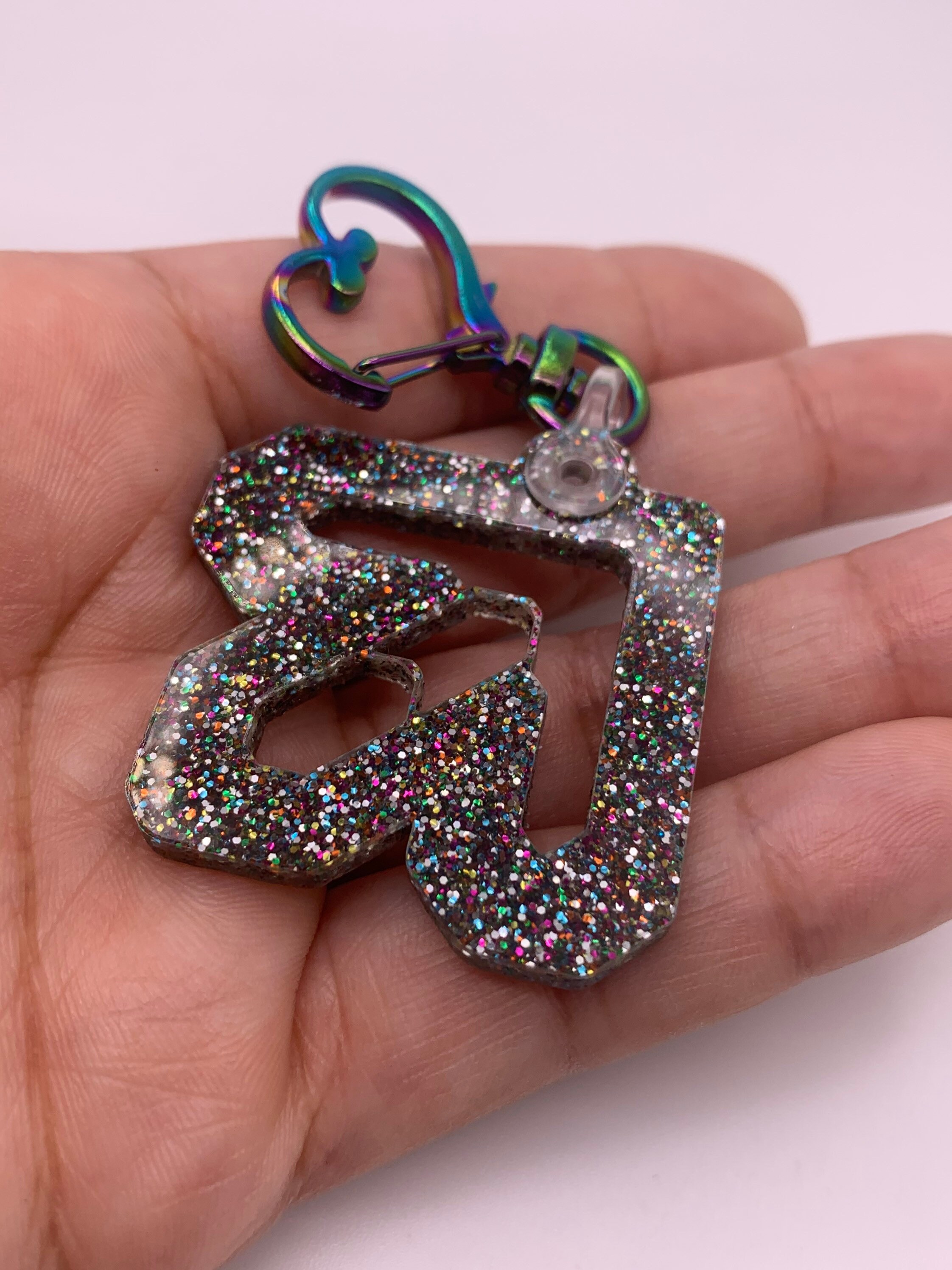 DDR Dance Game Arrow Rainbow Glitter Keychain | Etsy