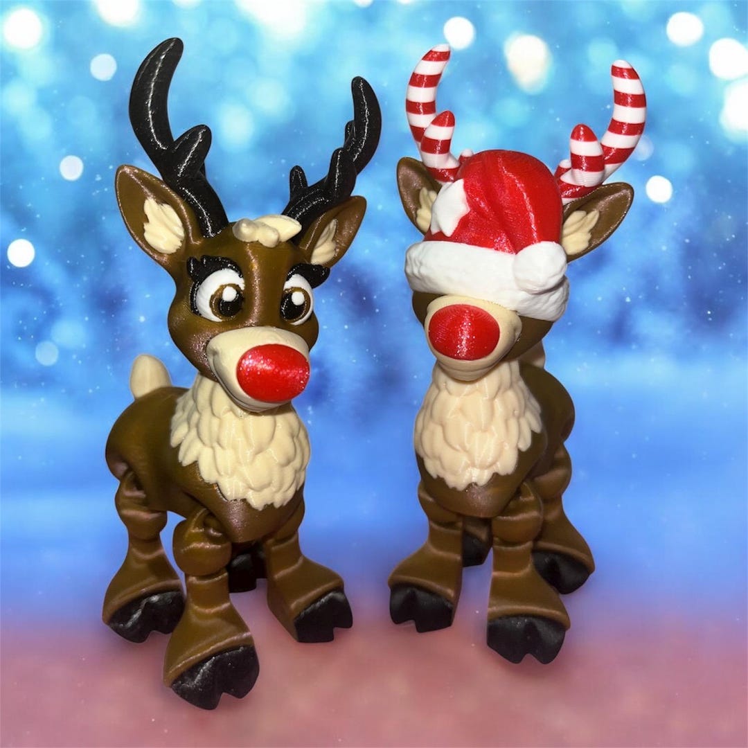 3d Printed Reindeer, Flexi Articulated Reindeer - Etsy