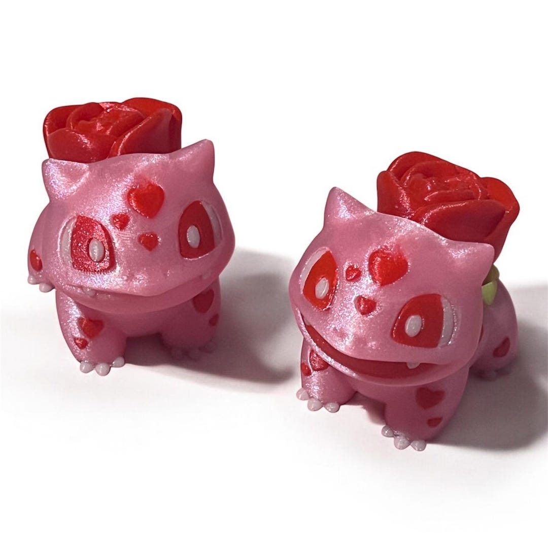3d Printed Bulbasaur Fidget Clicker, Pink Rose Bulbasaur Clicker ...