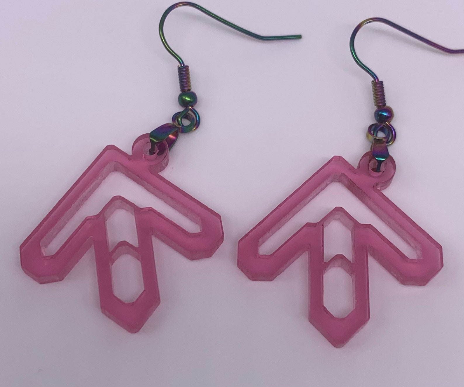 DDR Dance Game Arrow Acrylic Laser Cut Arrow Earrings - Etsy