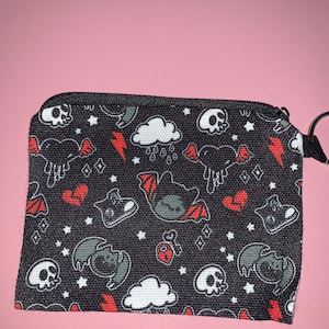 Emo Bats Coin Pouches, Pastel Goth Coin Purse, Emo Boba Tea Bats ...