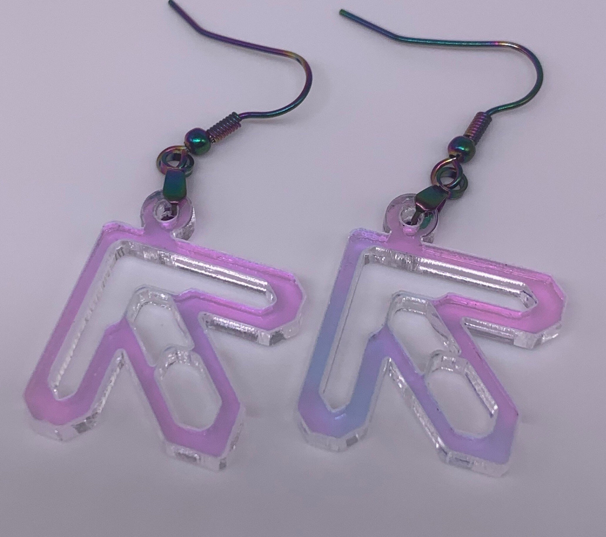 DDR Dance Game Arrow Acrylic Laser Cut Arrow Earrings - Etsy UK