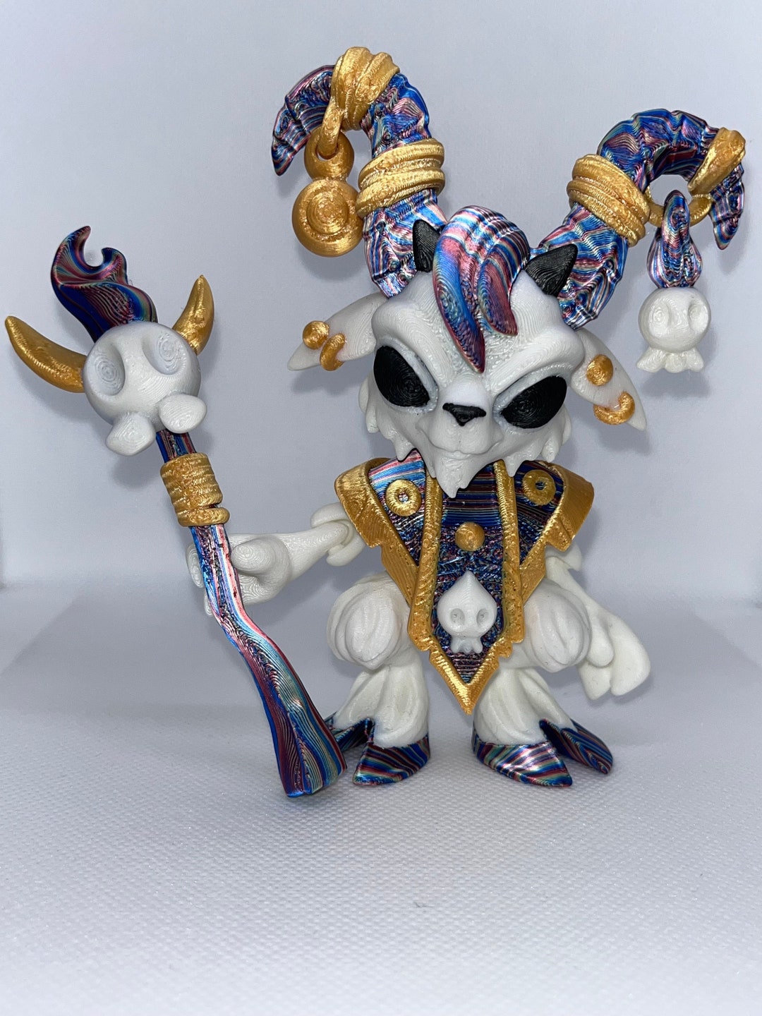 Hellspawn Goat Flexi, 3d Printed Goat, Articulated Fidget Goat - Etsy