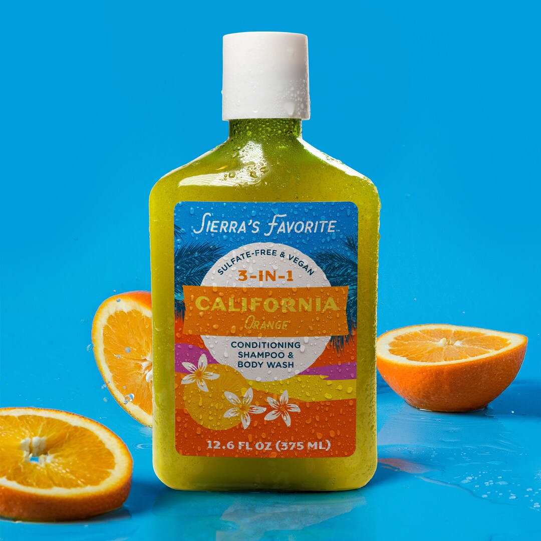 California Orange 3-in-1 Shampoo & Body Wash - Plant Derived Sulfate ...