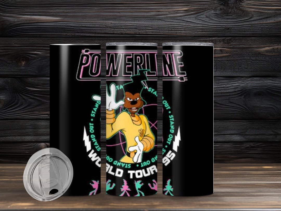 Goofy Movie Powerline Black Tumbler - Etsy