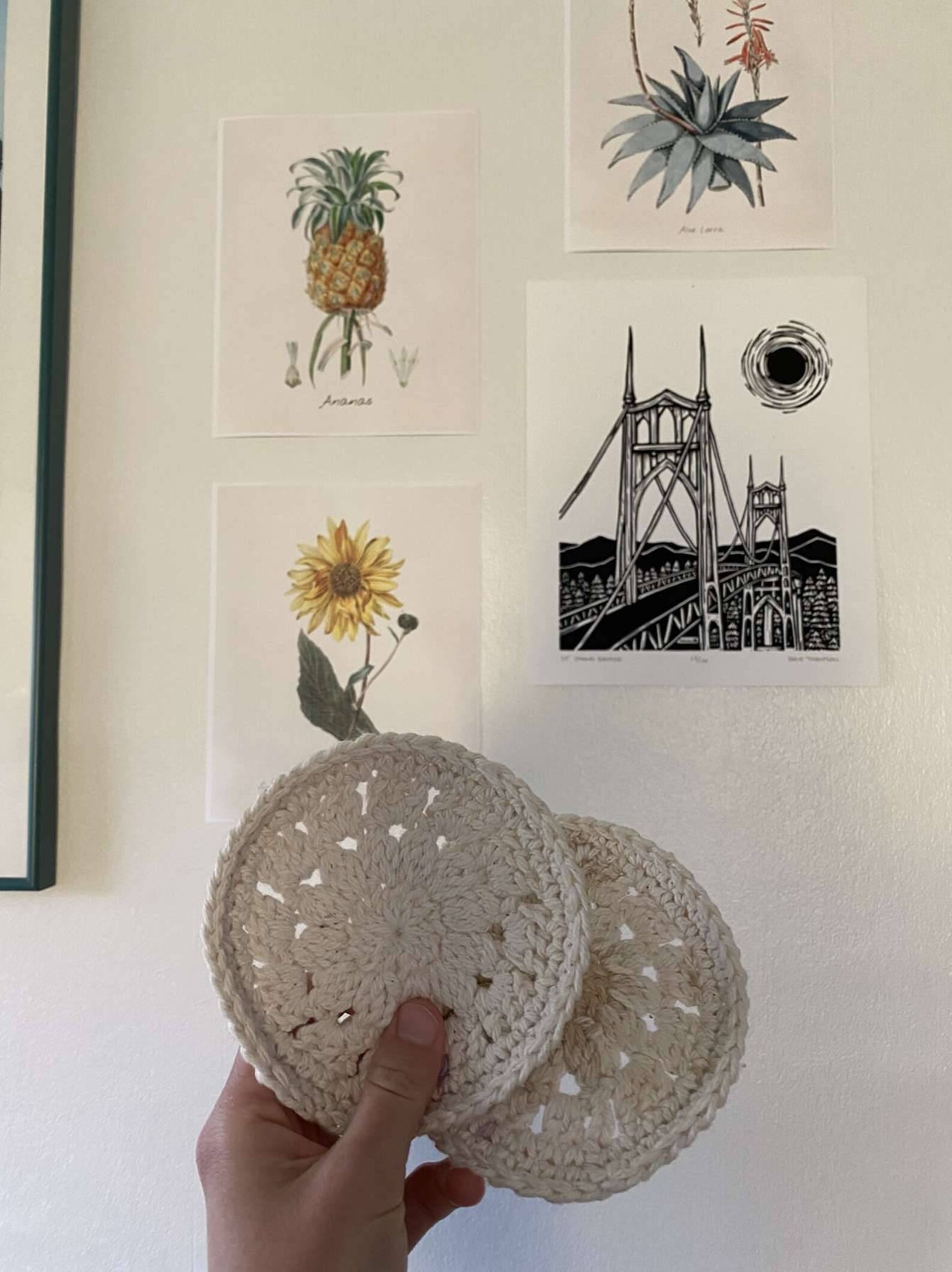 Coaster Set of 6 Crocheted Made to Order Coasters - Etsy