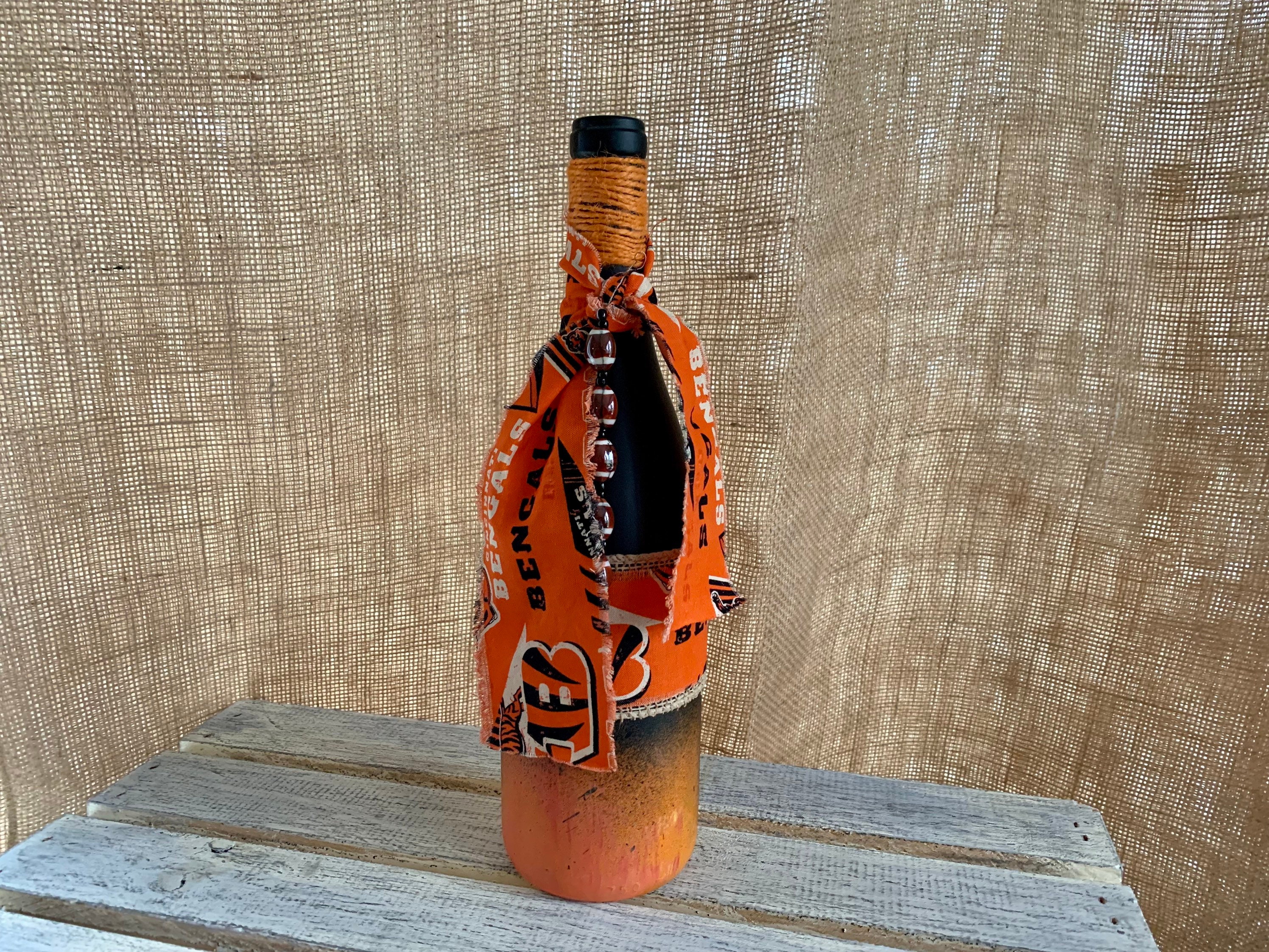 Cincinnati Bengals Football Wine Bottle Decoration - Etsy