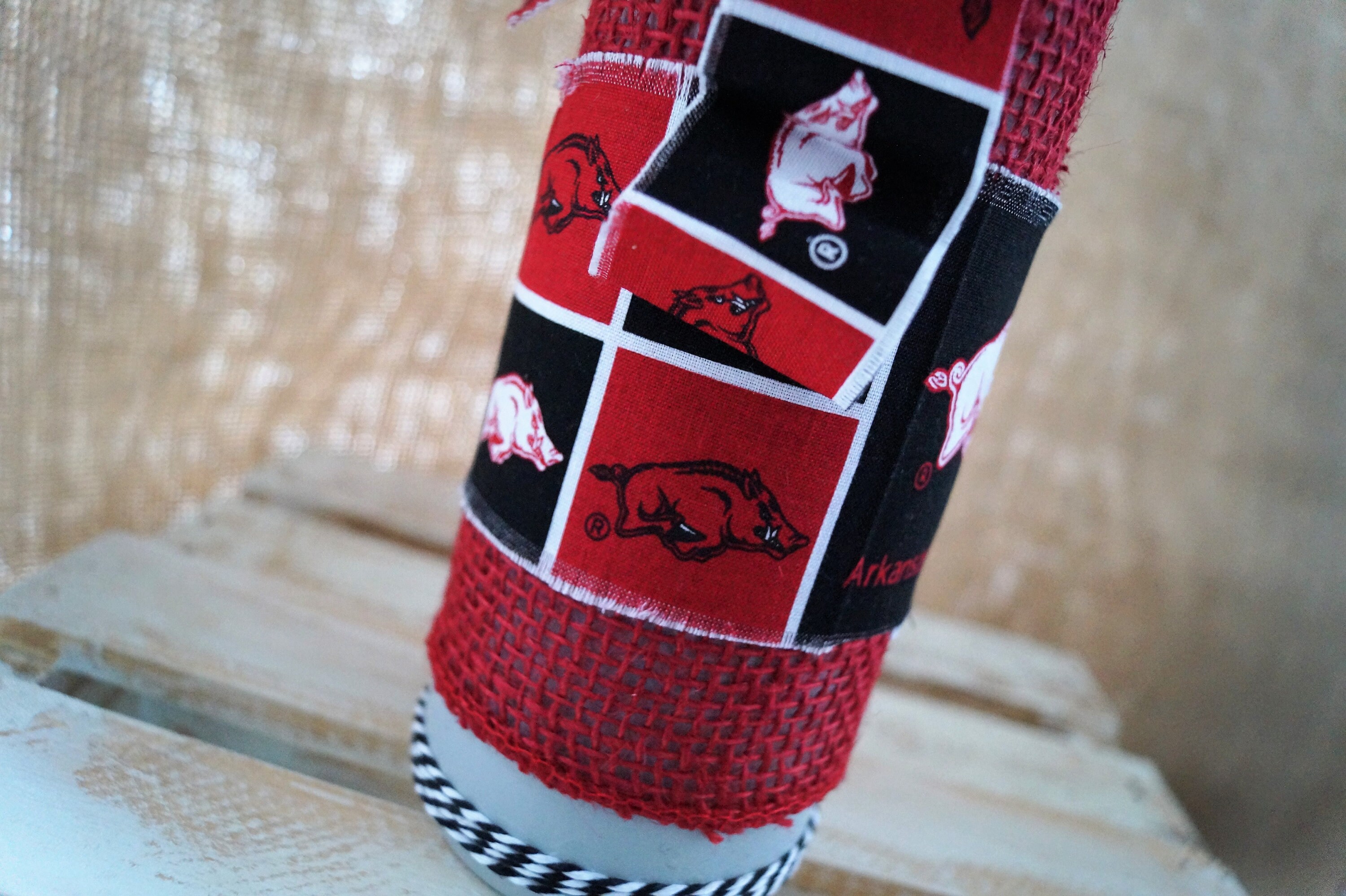 University of Arkansas Razorbacks Wine Bottle Decoration - Etsy