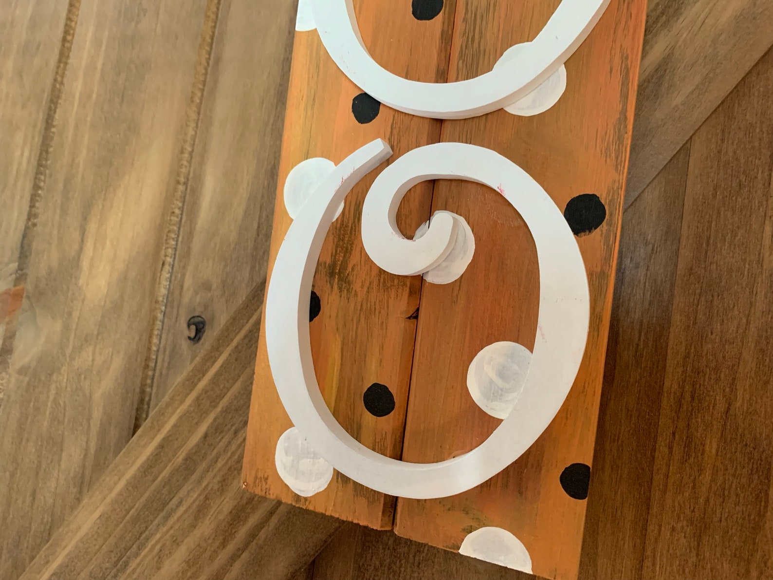 Whimsical Halloween Boo Wood Sign With Polka Dots - Etsy