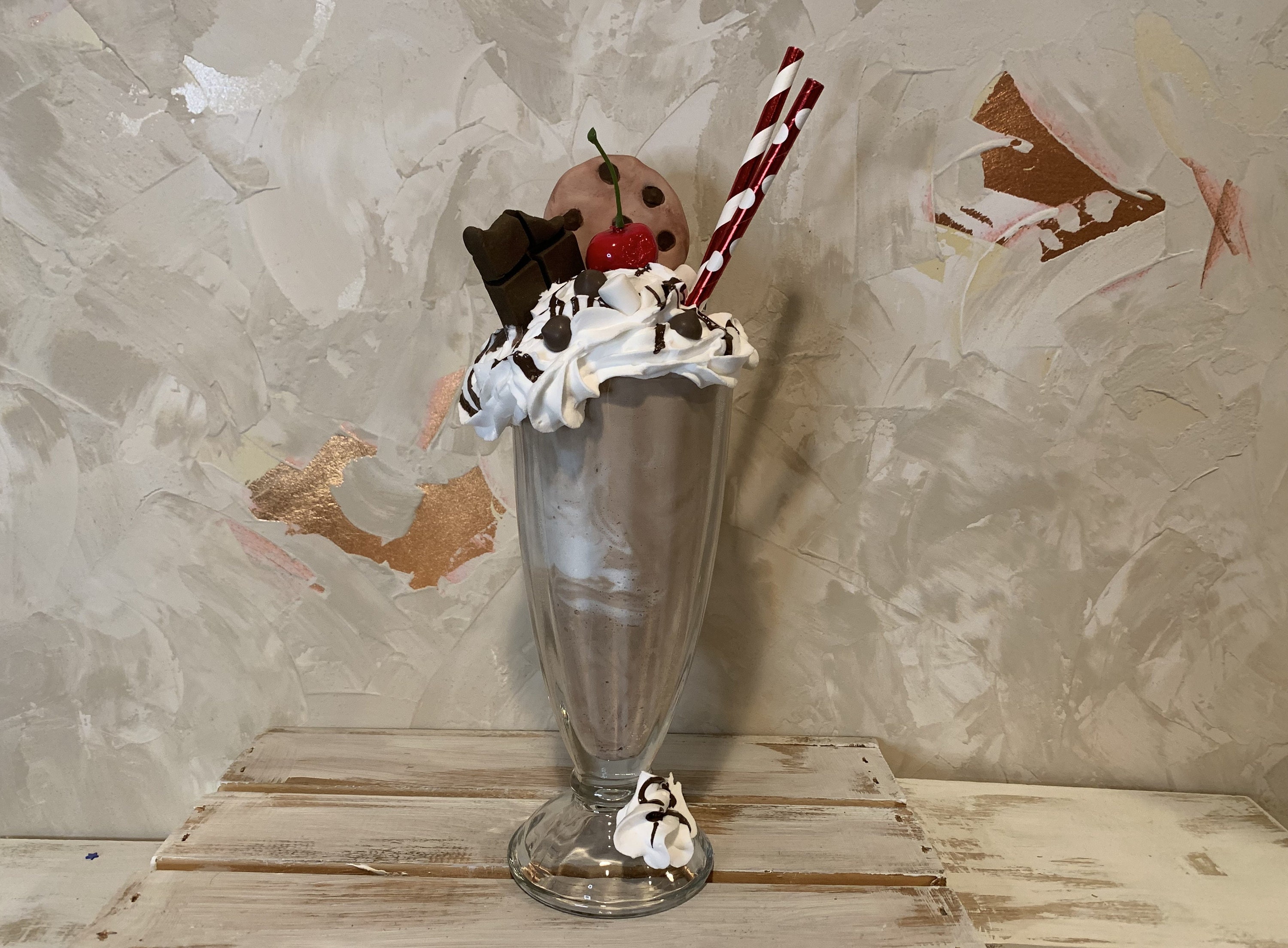 Adorable Faux Chocolate Chip Cookie or Oreo Cookie Milkshake; Fake Mini ...