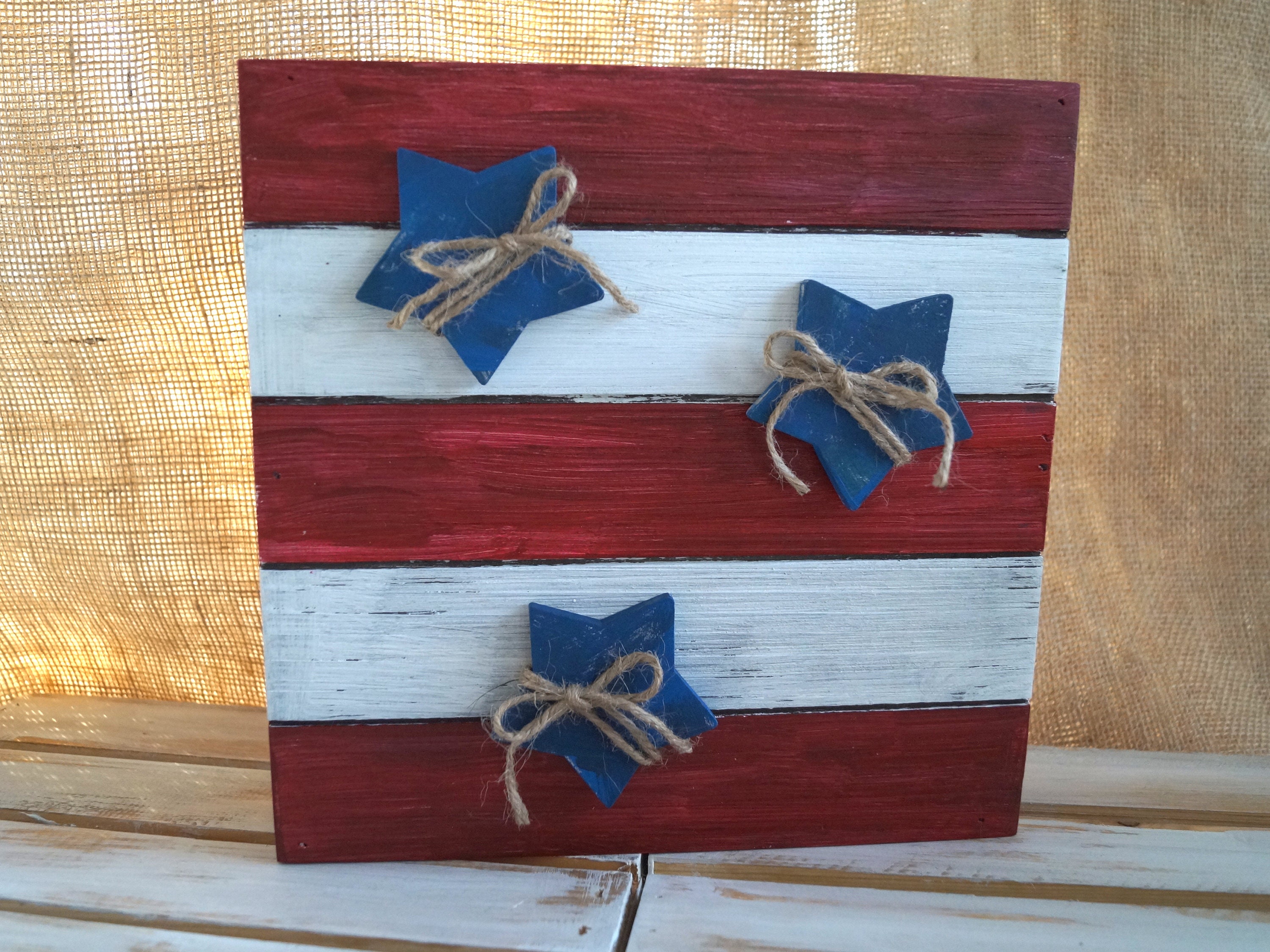 Stars and Stripes Square Pallet Wood Sign - Etsy