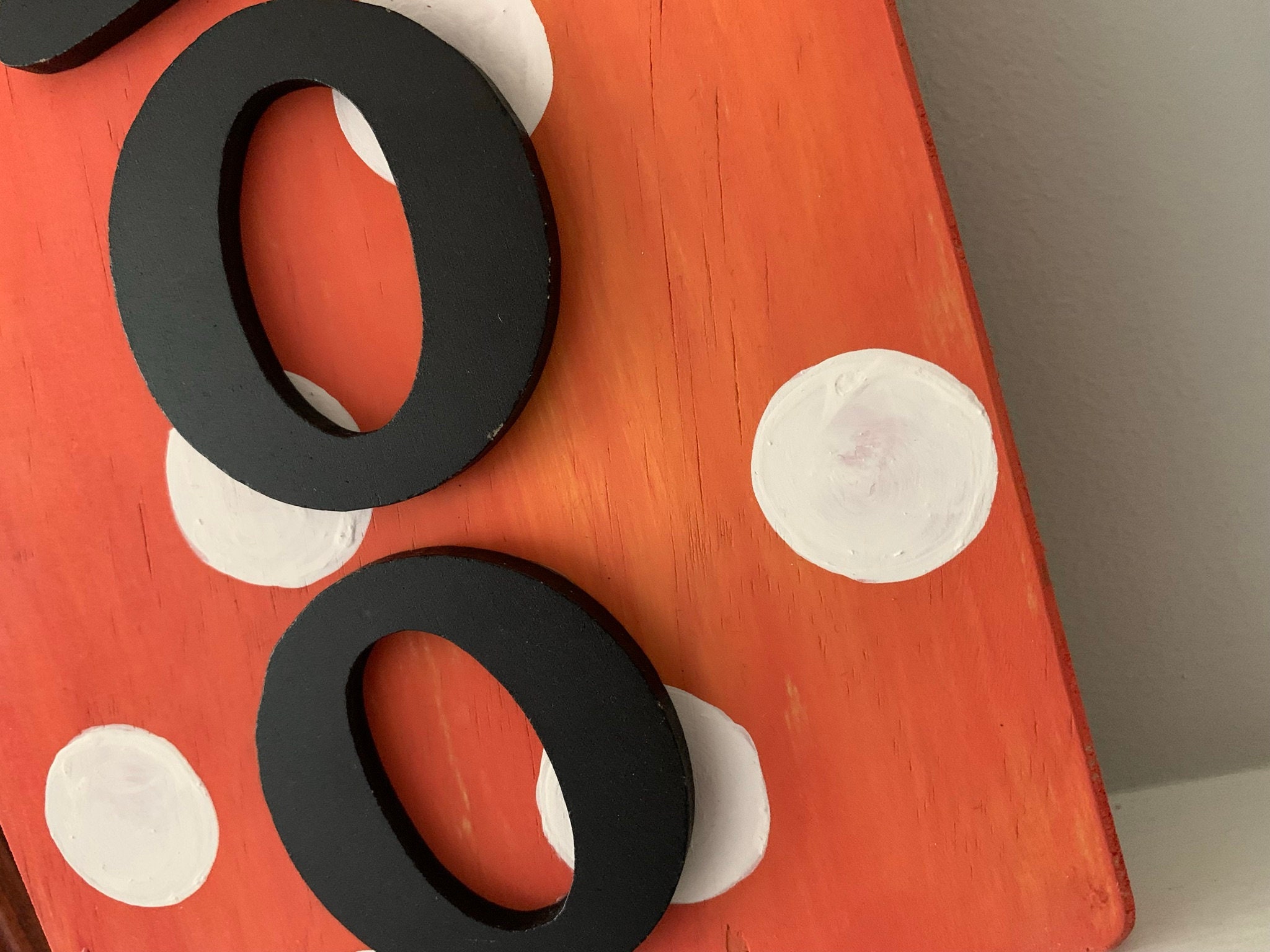 Whimsical Halloween Boo Wood Sign With Polka Dots - Etsy