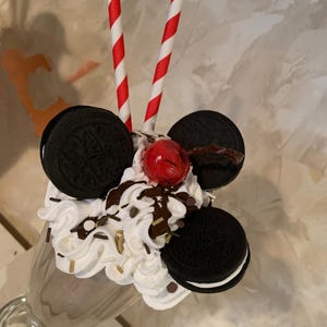 Adorable Faux Chocolate Chip Cookie or Oreo Cookie Milkshake; Fake Mini ...