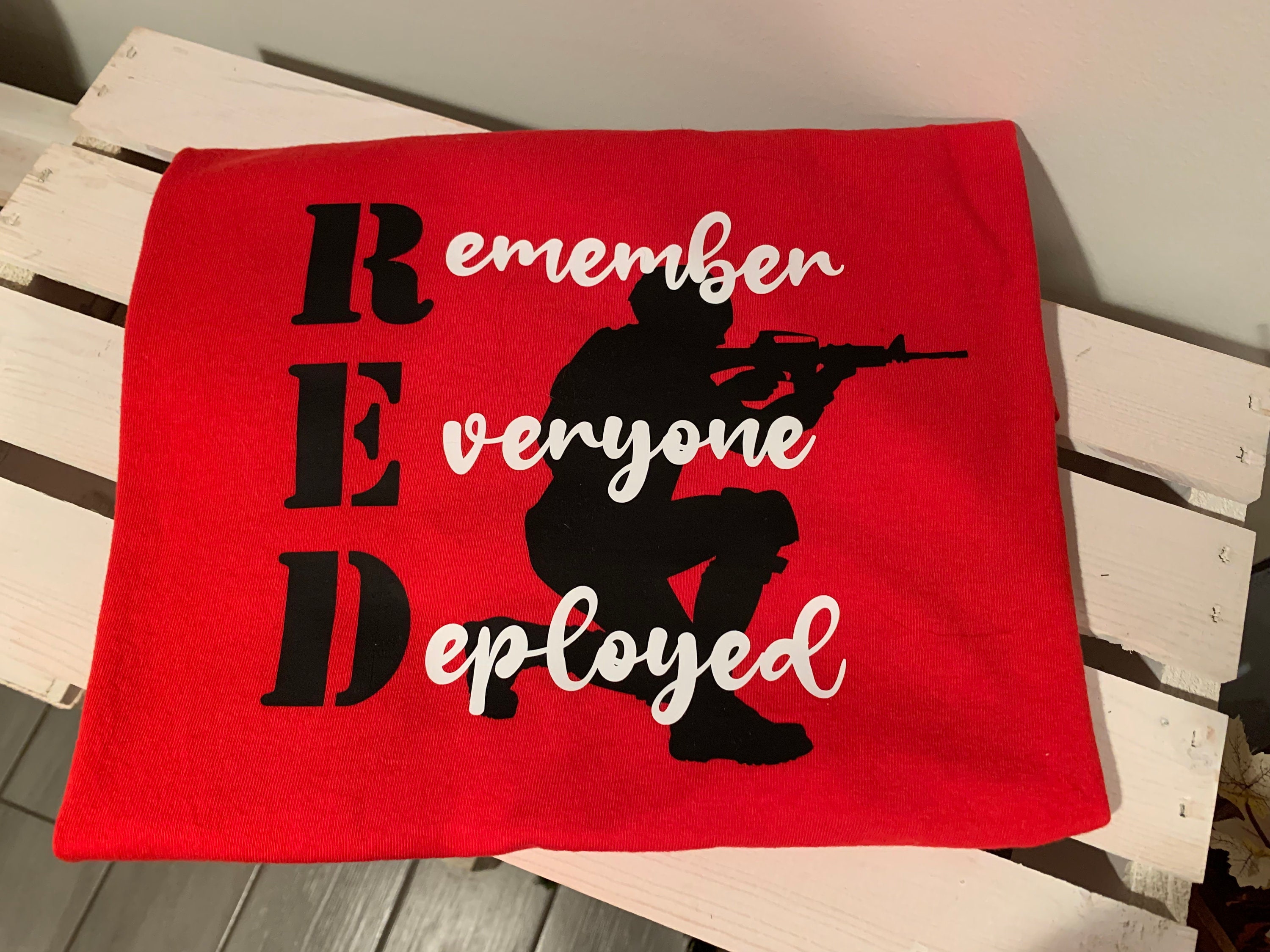 R.E.D. remember Everyone Deployed Tee Shirt or Sweatshirt / - Etsy
