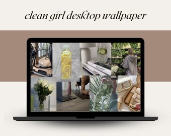 Clean Girl Aesthetic Collage Wallpaper for Laptop and Desktop - Etsy