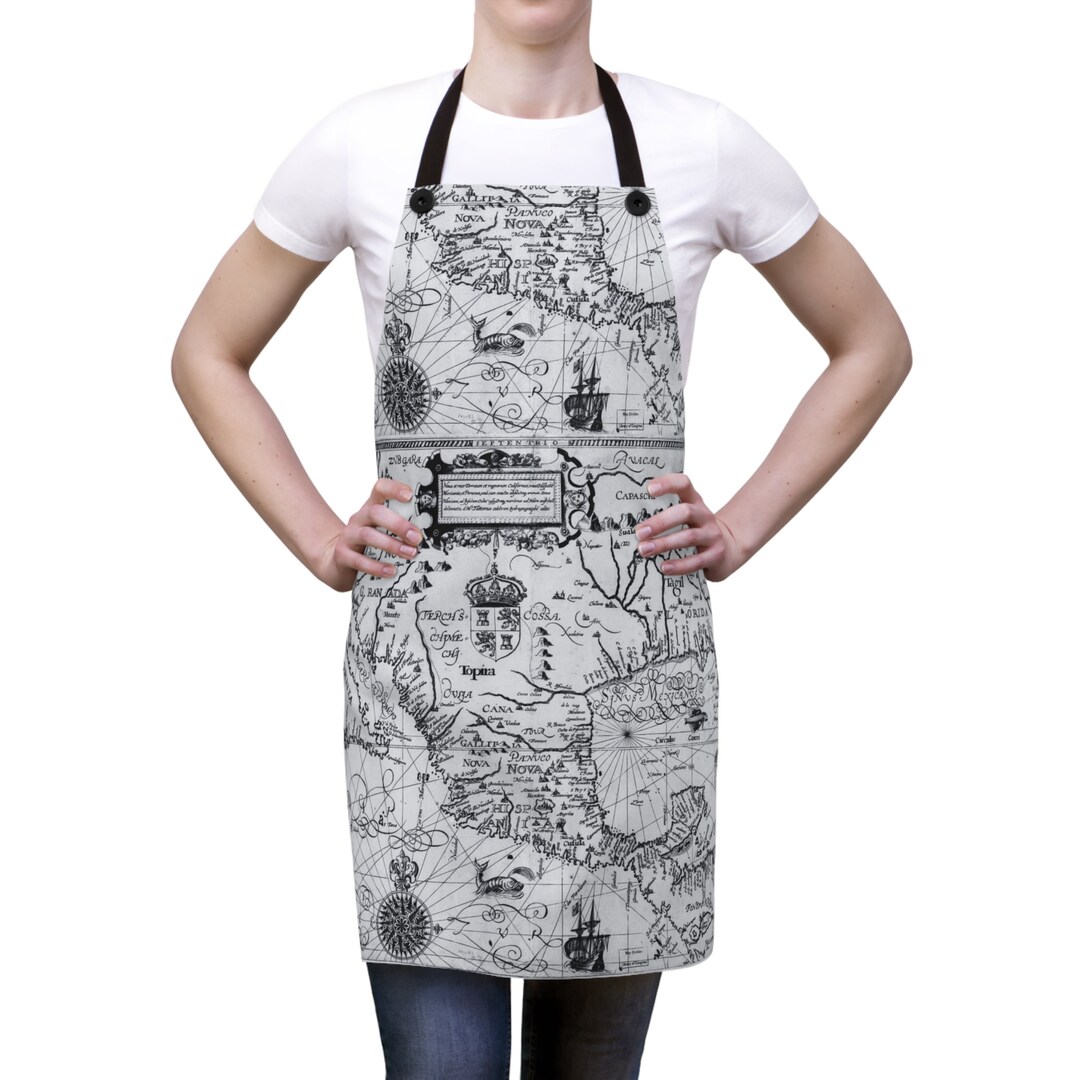 Vintage Map Apron: 1600s Spanish Territories of North America - Etsy