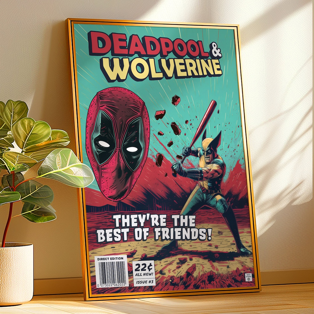Deadpool & Wolverine Poster Deadpool 3 Comic Unframed Print A4 A3 A2 A1 ...